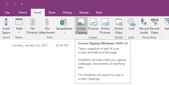 OneNote 2016 Screen Clipping Shortcut Key How To Change Winhelponline