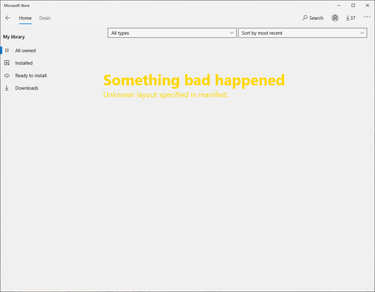 Store Error 0x00000005 Unknown Layout Specified In Manifest Winhelponline 9967