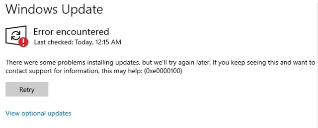 How to Fix Windows Update Error 0xe0000100 » Winhelponline